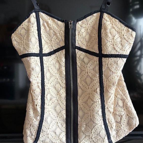 Urban Outfitters | Tops | Urban Outfitters Zipup Lace Tank Top | Poshmark